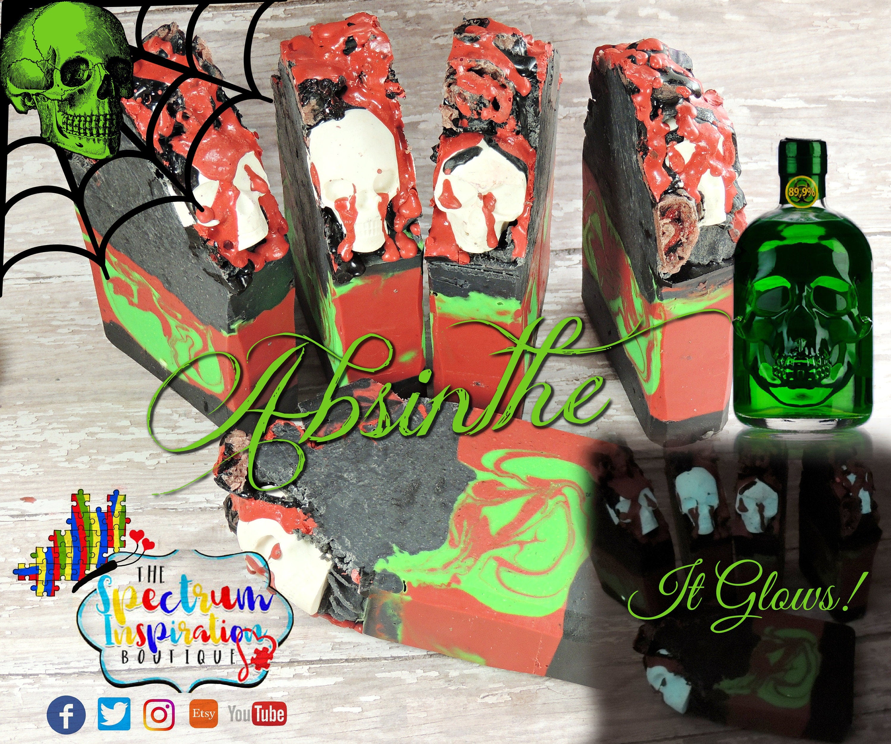 Absinthe Skull Bottle